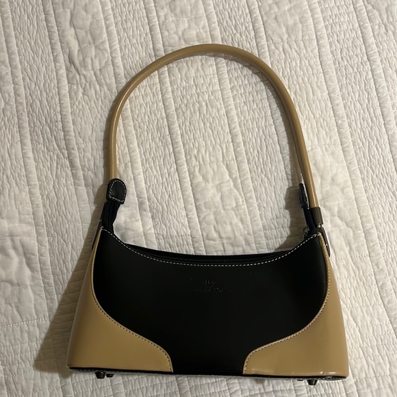 Bags | Daniela Moda Black And Tan Shoulder Bag | Poshmark